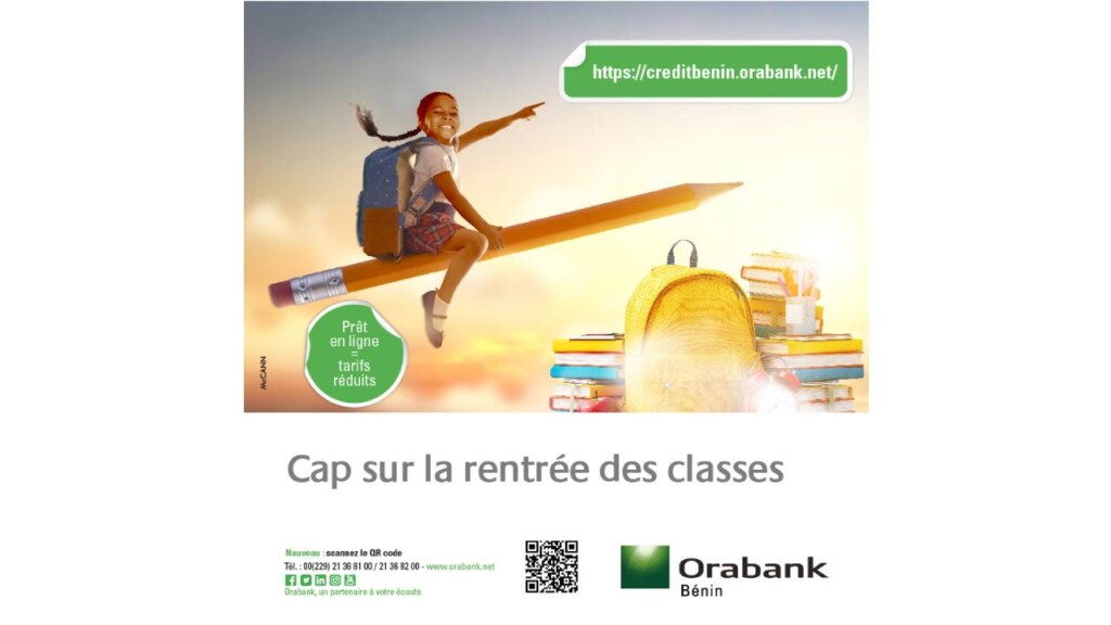 Orabank Bénin innove avec son crédit scolaire en ligne pour la rentrée ...